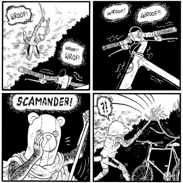 High-Low: Jon Chad Comics: Bikeman and Drop Target