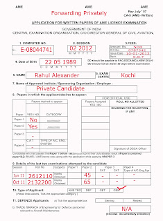 Fill up DGCA CA9 form Private - Image Guide - AME Guide