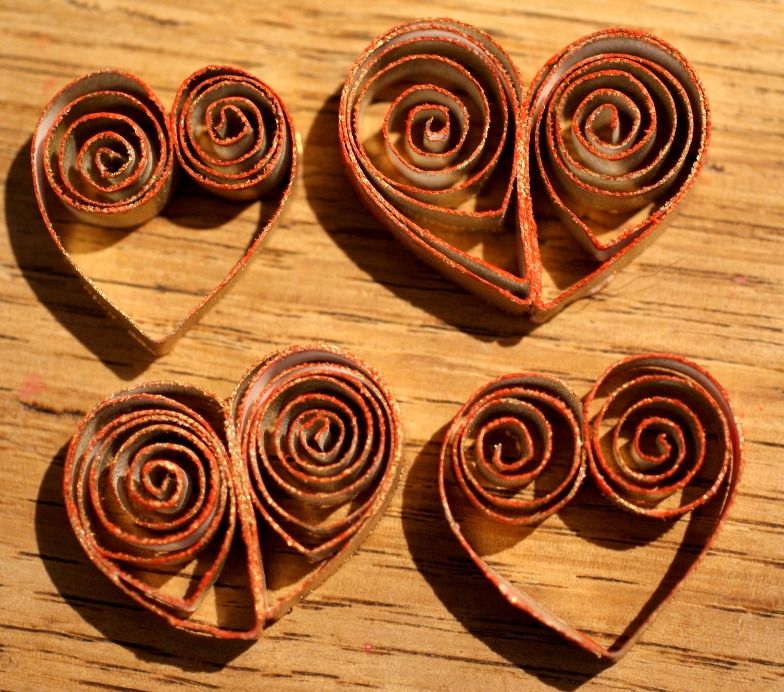 lightly enchanted: Paper quilled hearts