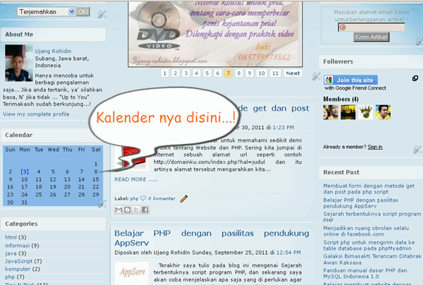 Membuat kalender di blogger menggunakan JavaScript