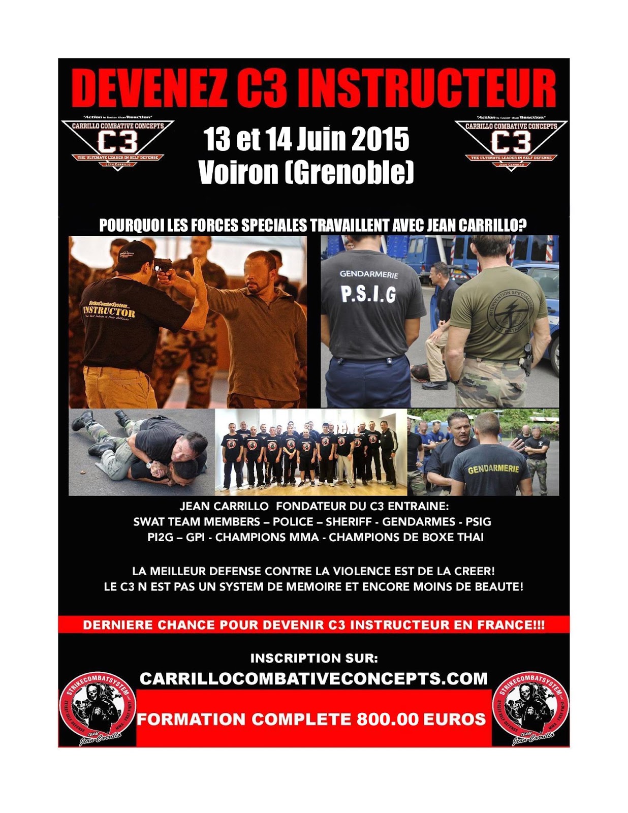 strike combat C3: Stage Jean CARRILLO