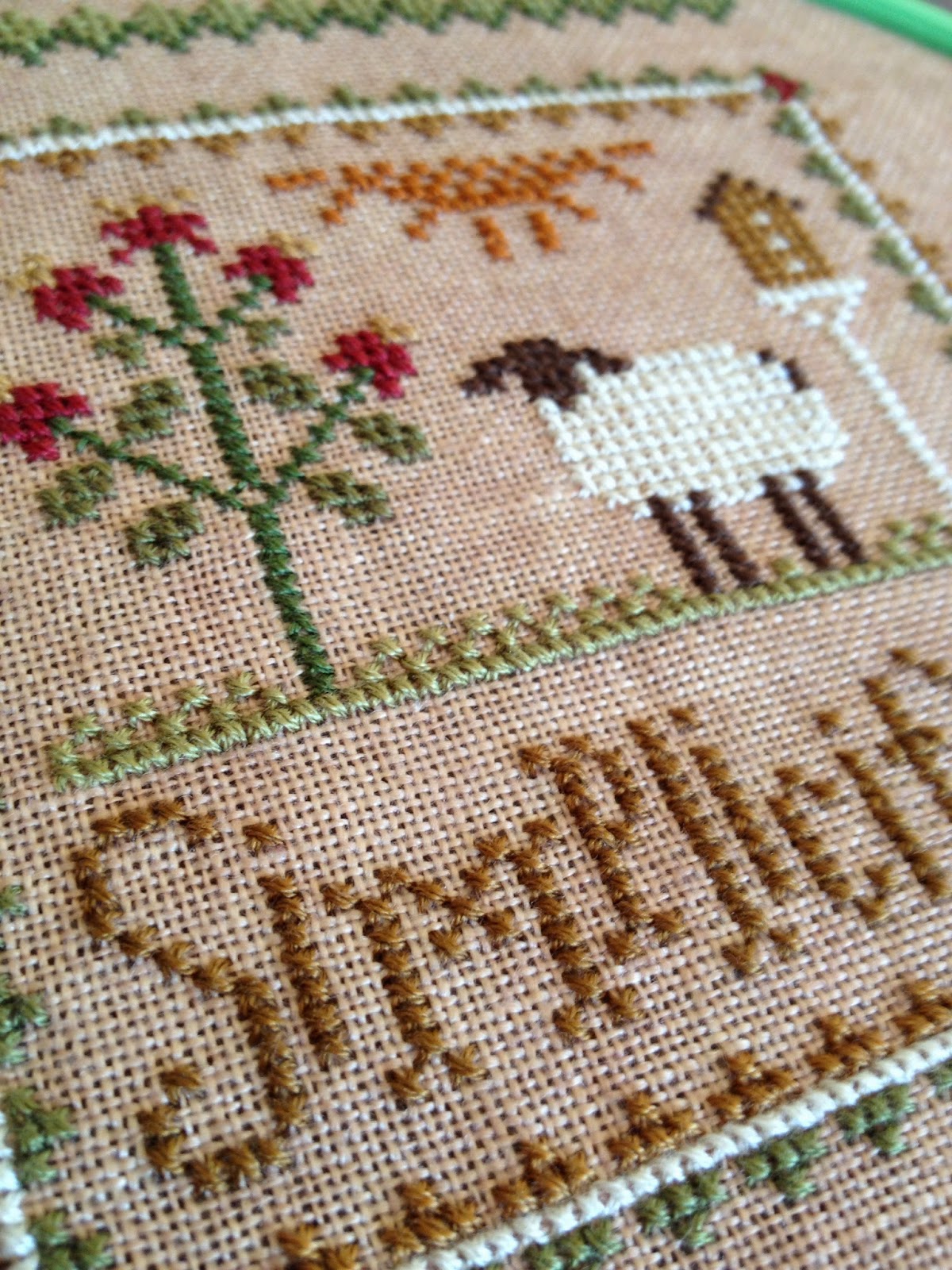 Calico's Whimsy: Little Sheep Virtues Cross Stitch - Simplicity