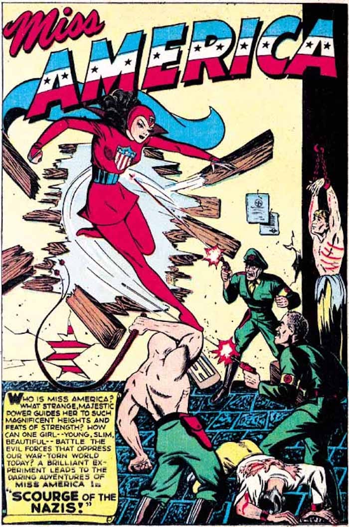 Marvel Mystery Comics #49 - 1st Miss America - Pencil Ink