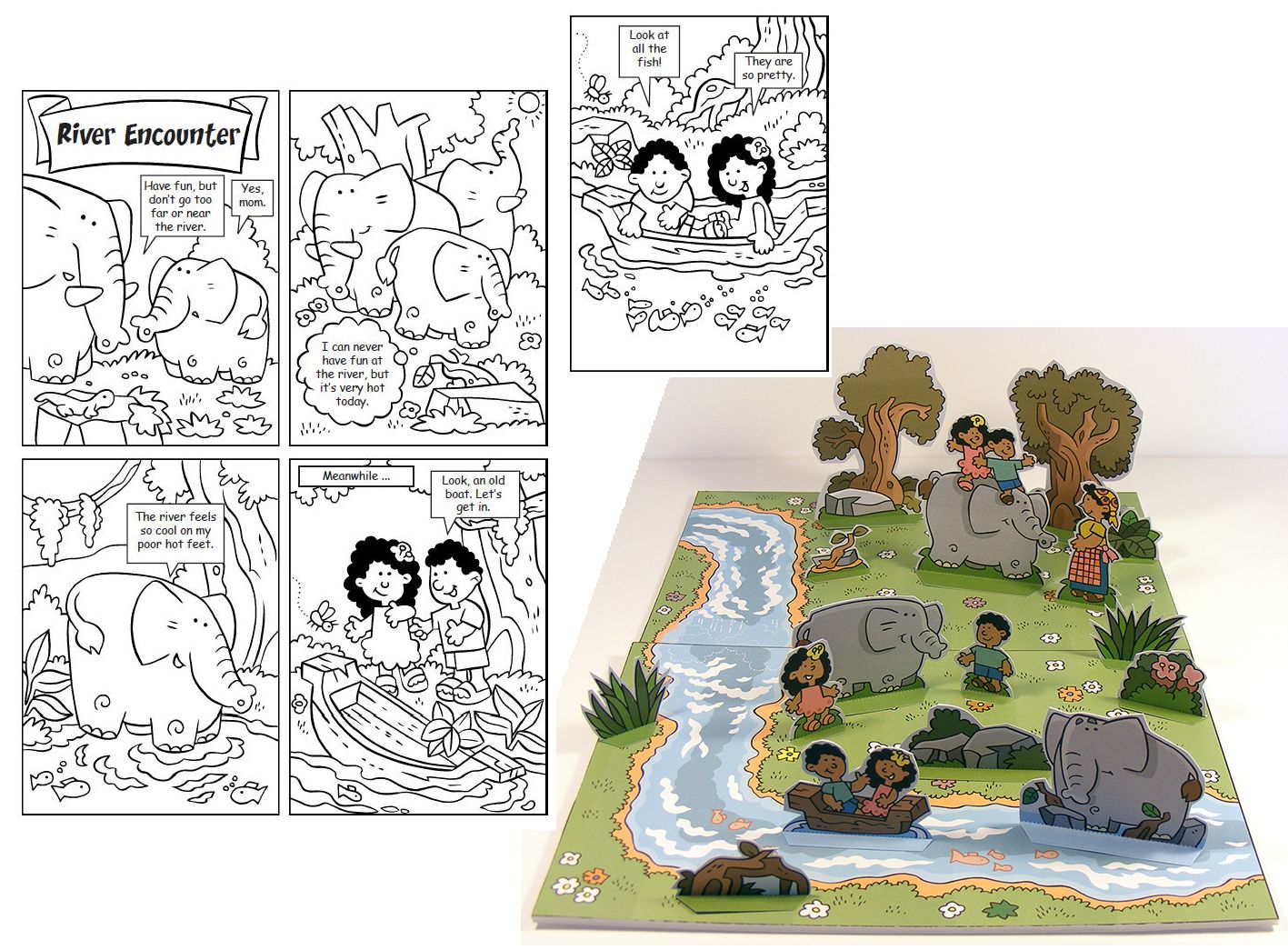 My Little House: Paper Cut Out Play-Set "Jungle Adventures"