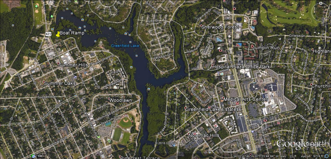 North Carolina River Fishing and Canoeing with Mack: Greenfield Lake ...