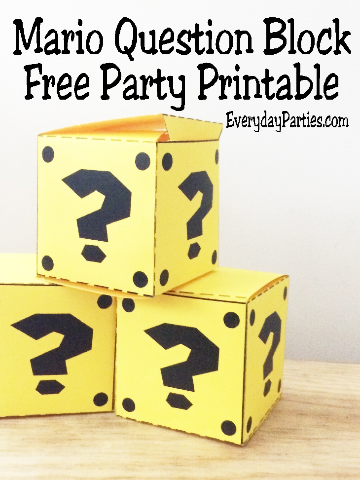 DIY Party Mom: Mario Question Box Free Printable