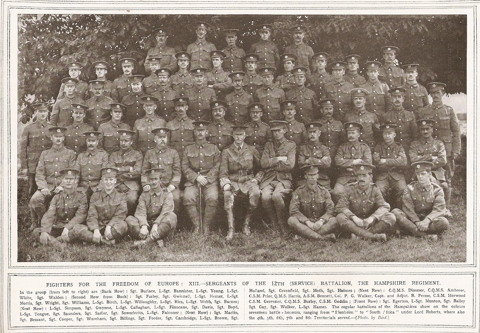 Army Ancestry Research: 12th Hampshire Regiment - officers and sergeants