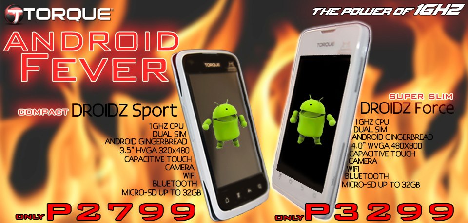 Torque unleashes powerful, affordable Droidz Sport and Droidz Force!