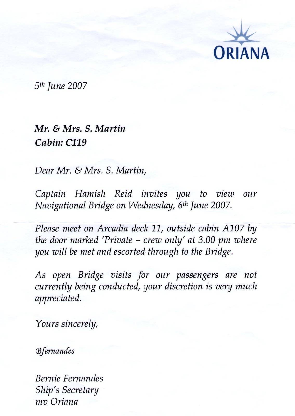 ORIANA of 1995: janeiro 2012