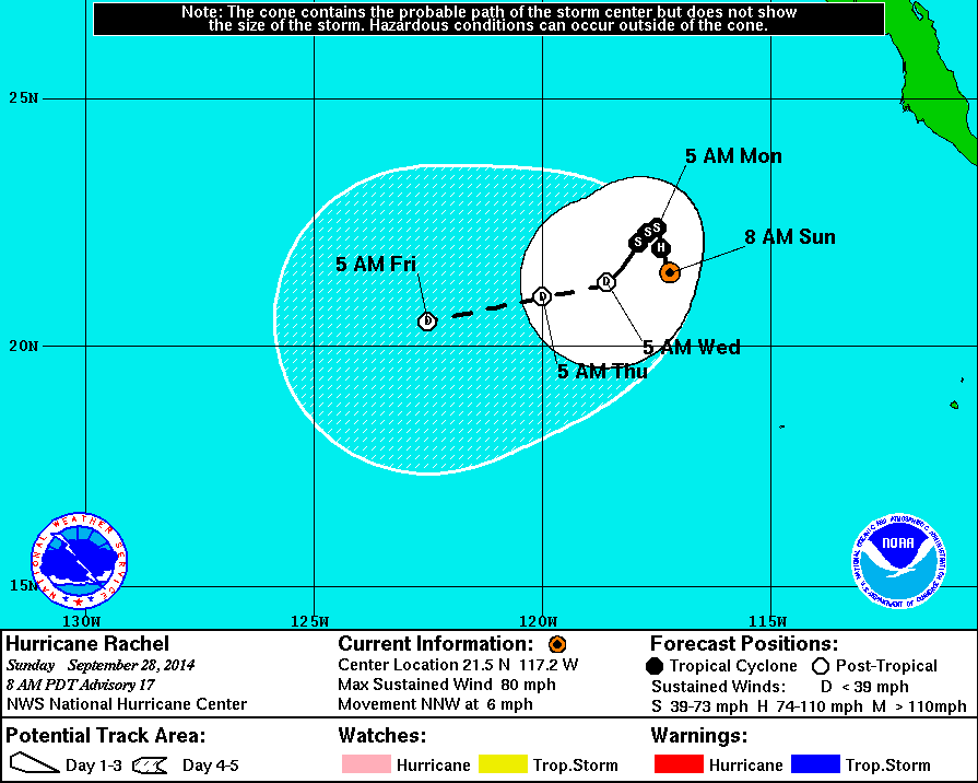 Reporteros.com: SE CONVIERTE EN HURACÁN “RACHEL”