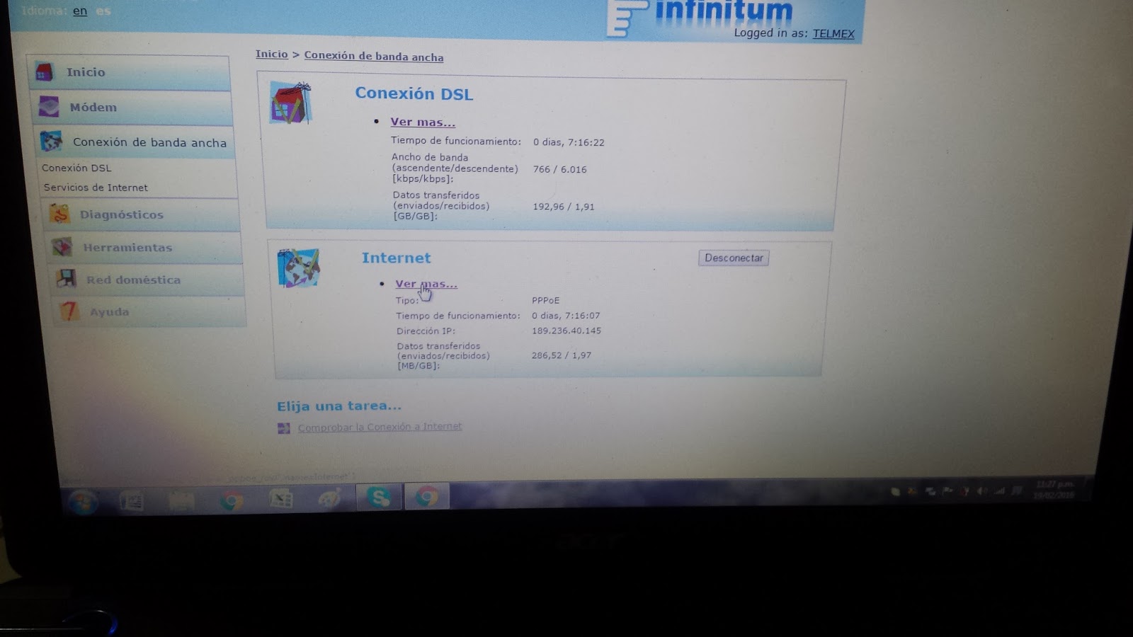 MTL UPSUM J. Manuel Guerrero: Configurar modem TELMEX HG530 modo Puente ...