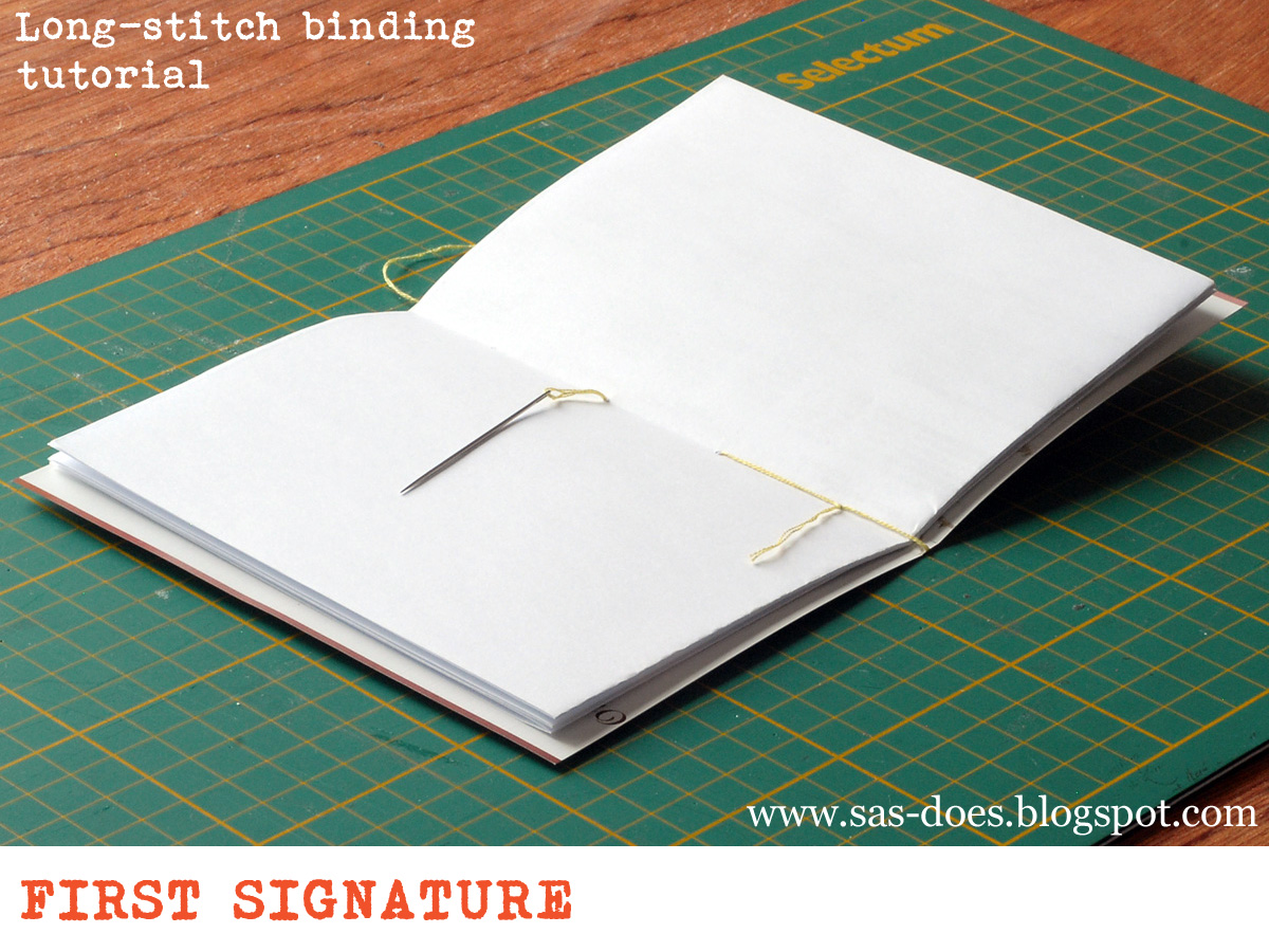Long-stitch binding tutorial - part 2 | SAS does ...: Long-stitch ...