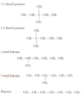Isomer dari C7H16