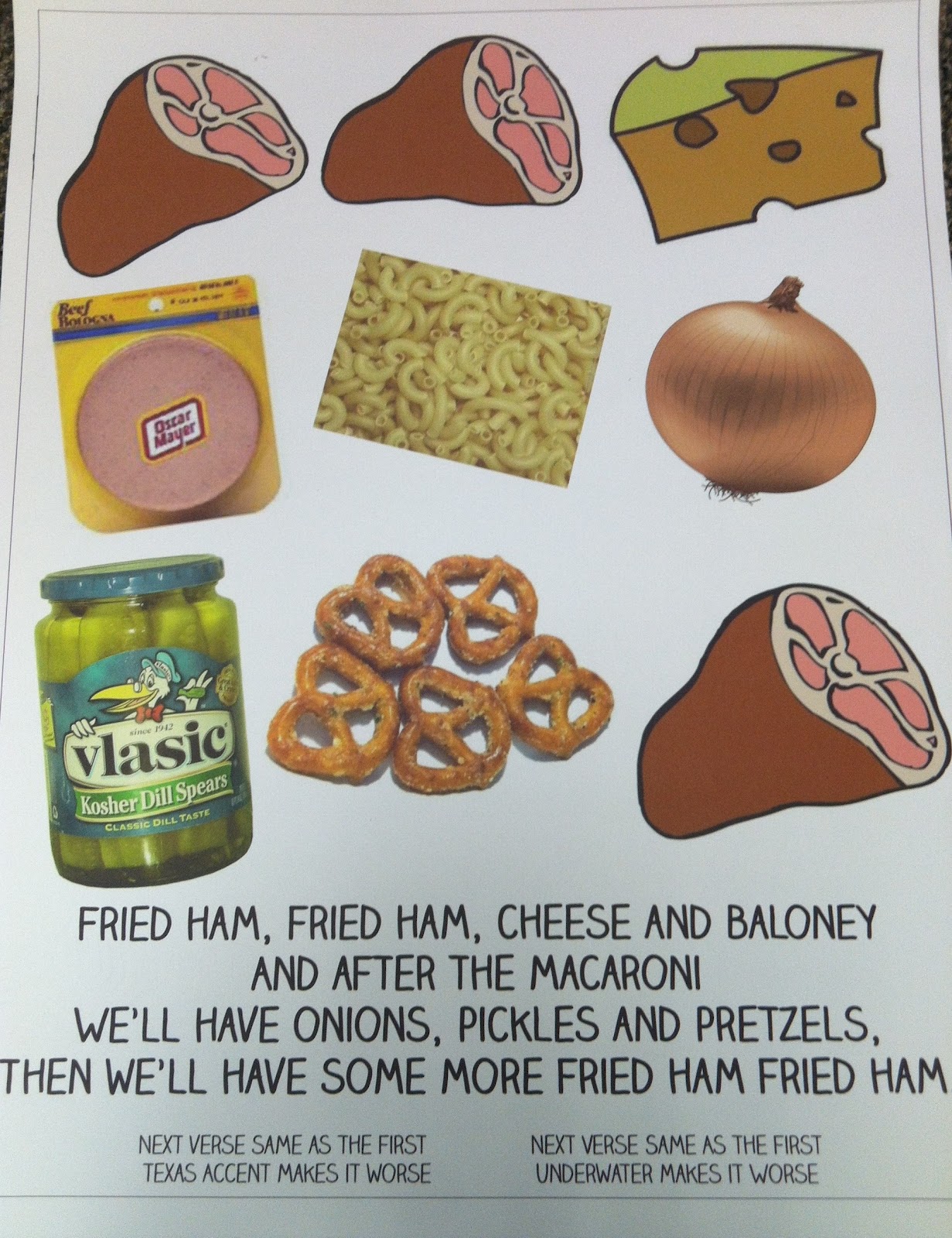 Read, Sarah, Read!: Fried ham, fried ham