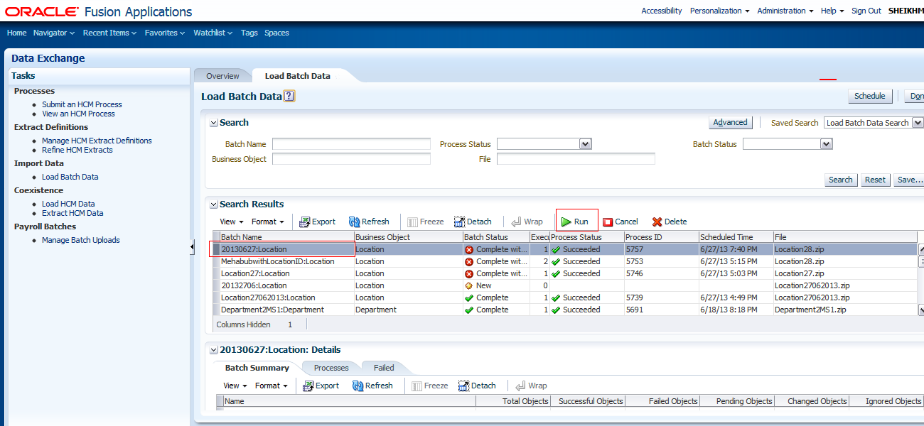 Fusion APPS Quick Start: Fusion Apps - File Based Loader Part - III