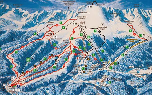 Seoul tv channel: Jasná Nízke Tatry map