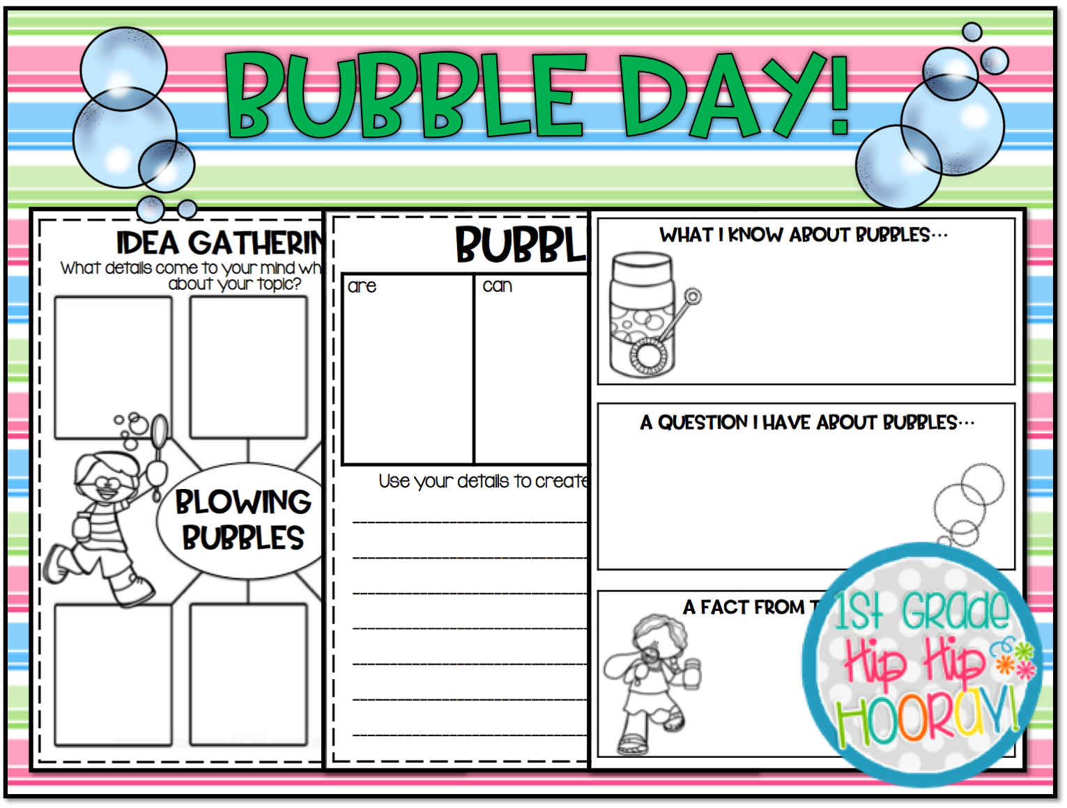 1st Grade Hip Hip Hooray!: Bubble Bubble...Let's Discover!