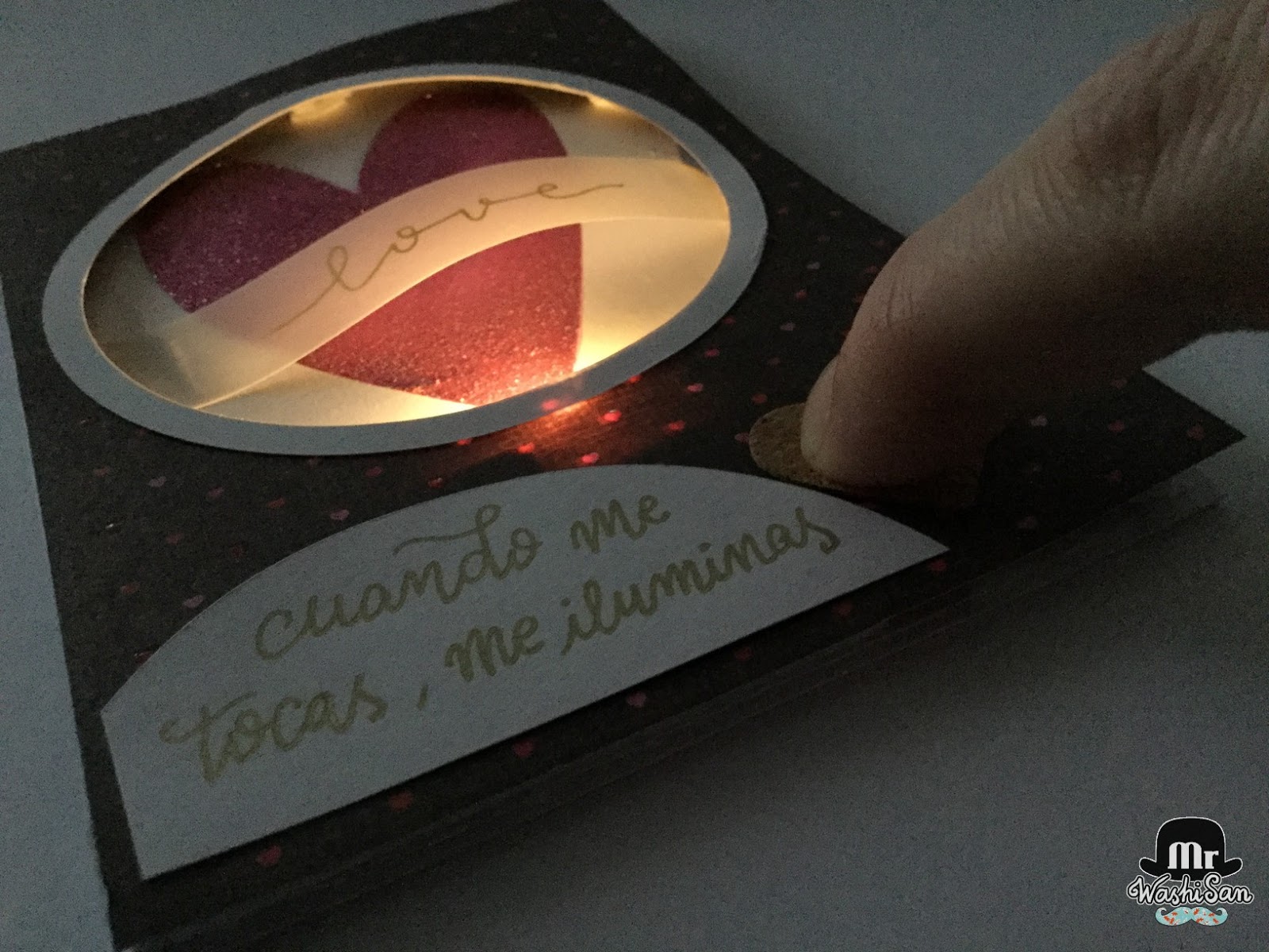 Mr WashiSan: Tutorial Tarjeta San Valentín con ventana, luz led y ...