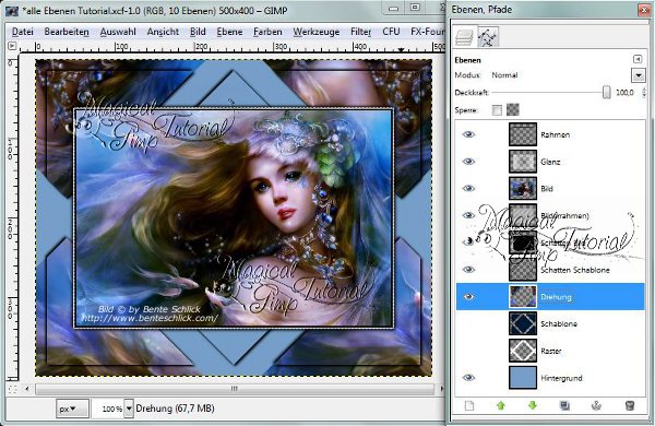 Magical Gimp-Tutorial: Gimp Tutorial "Mirror"