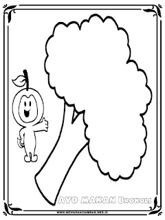 Mewarnai Gambar Brokoli | Mewarnai Gambar