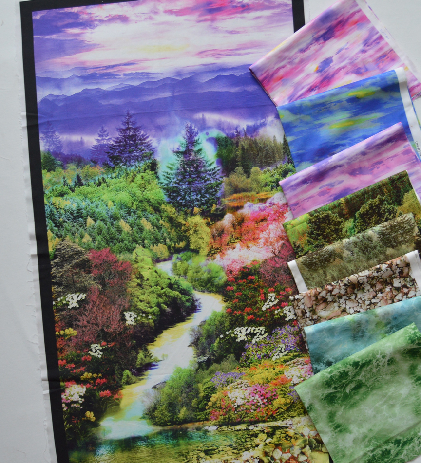 Inspired by Fabric: A study in landscapes: Mountain View