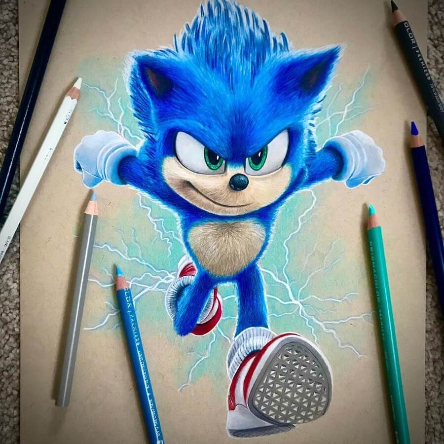 Sonic Drawings In Pencil