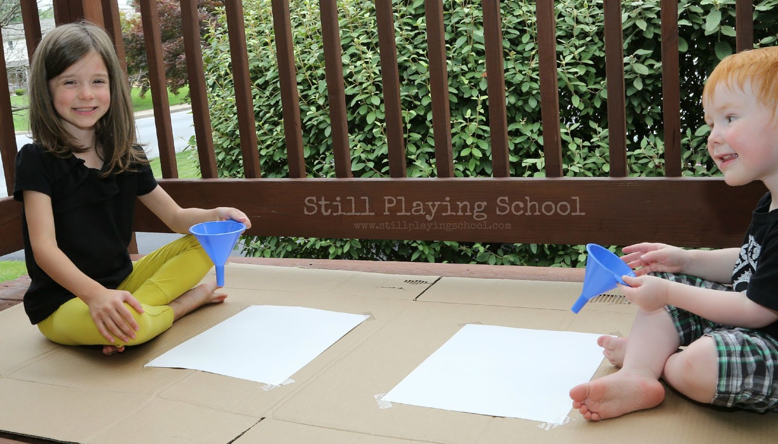 Funnel Painting Process Art for Kids | Still Playing School