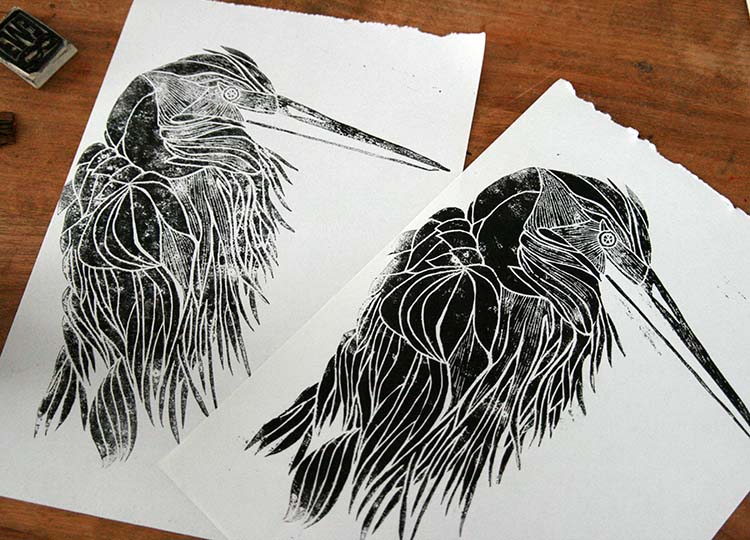 Linogravure, Tampon et Bestiaire