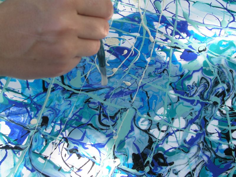 creativ art - hobby: Pouring si String gel, 2 mediumuri acrilice minunate.