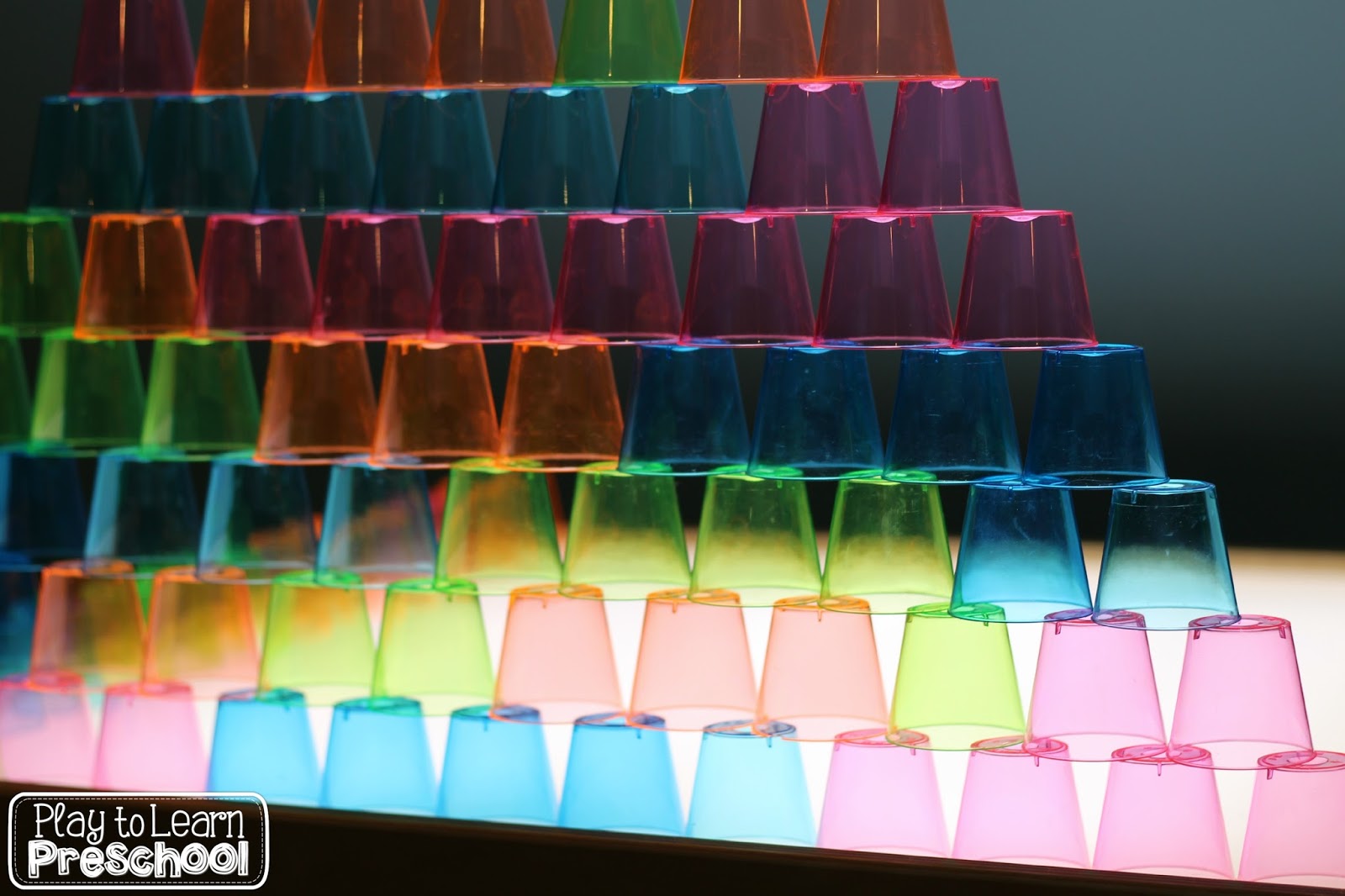 STEM Light Table Building Challenge for Preschoolers