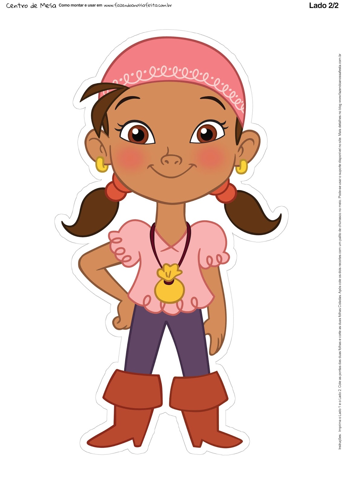 Centros de Mesa de Jake y los Piratas para Imprimir Gratis. - Ideas y ...