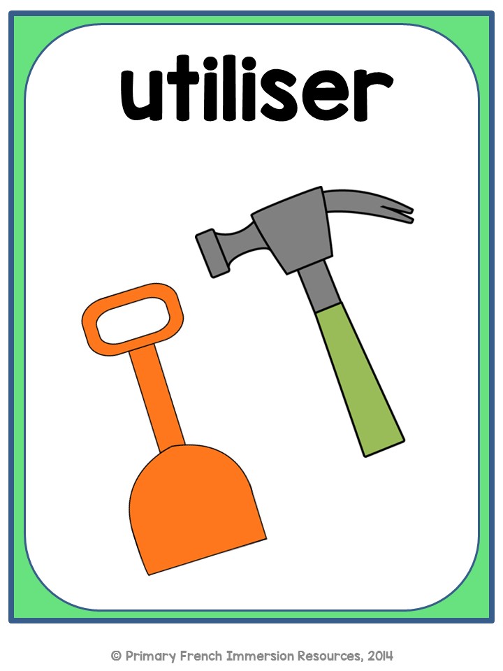 Visual aids and posters for verbs! - Primary French Immersion Resources