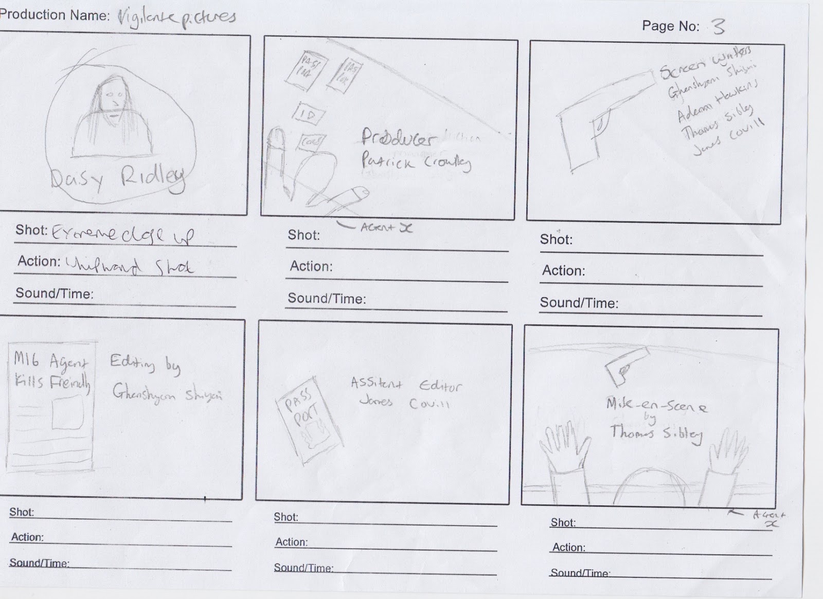 AS Level Media Blog: Storyboard for our title sequence