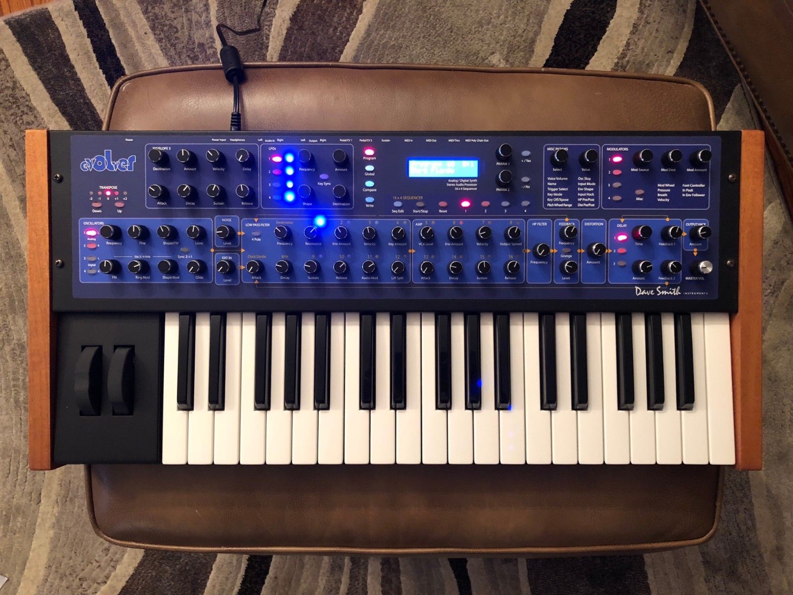 MATRIXSYNTH: Dave Smith Instruments Mono Evolver Keyboard PE w/ Prophet Knobs & Pedal