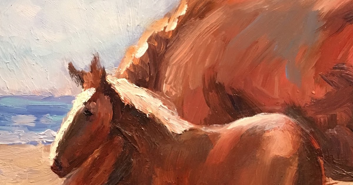 DAILY PAINTERS MARKETPLACE: Norma Wilson Original Oil Small Mare Foal ...