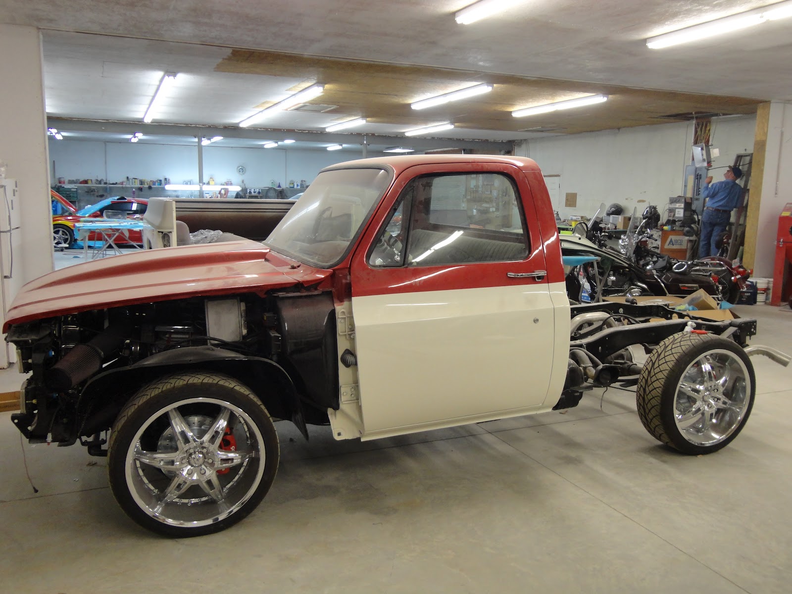 Johnston Body Works & Bikes: Work in progress 1986 Chevy Truck