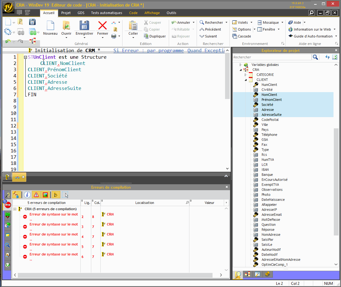 ProgWdm: WINDEV Editeur de code : Sélection en colonne