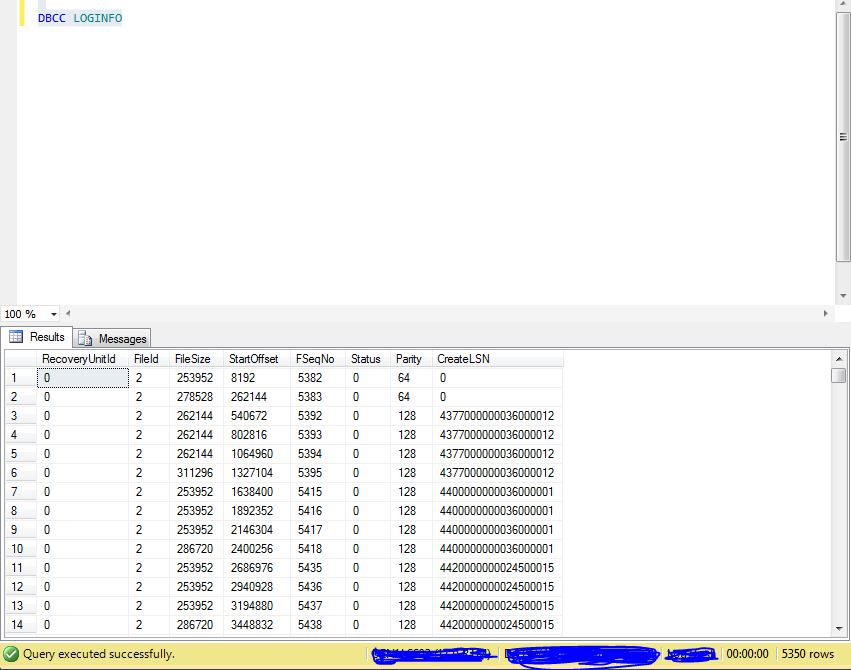 SQLAspire: Reducing the VLF count for a SQL Server database
