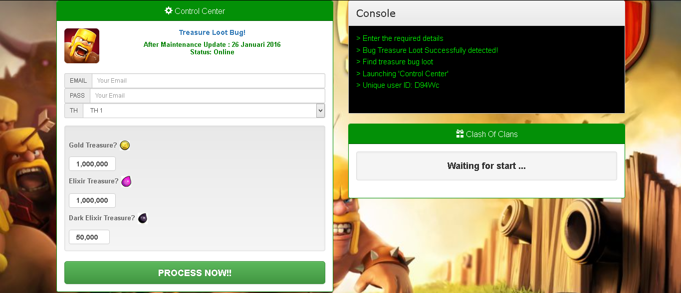 Kumpulan Script Phising Coc 2016 (new) | Syahrul46