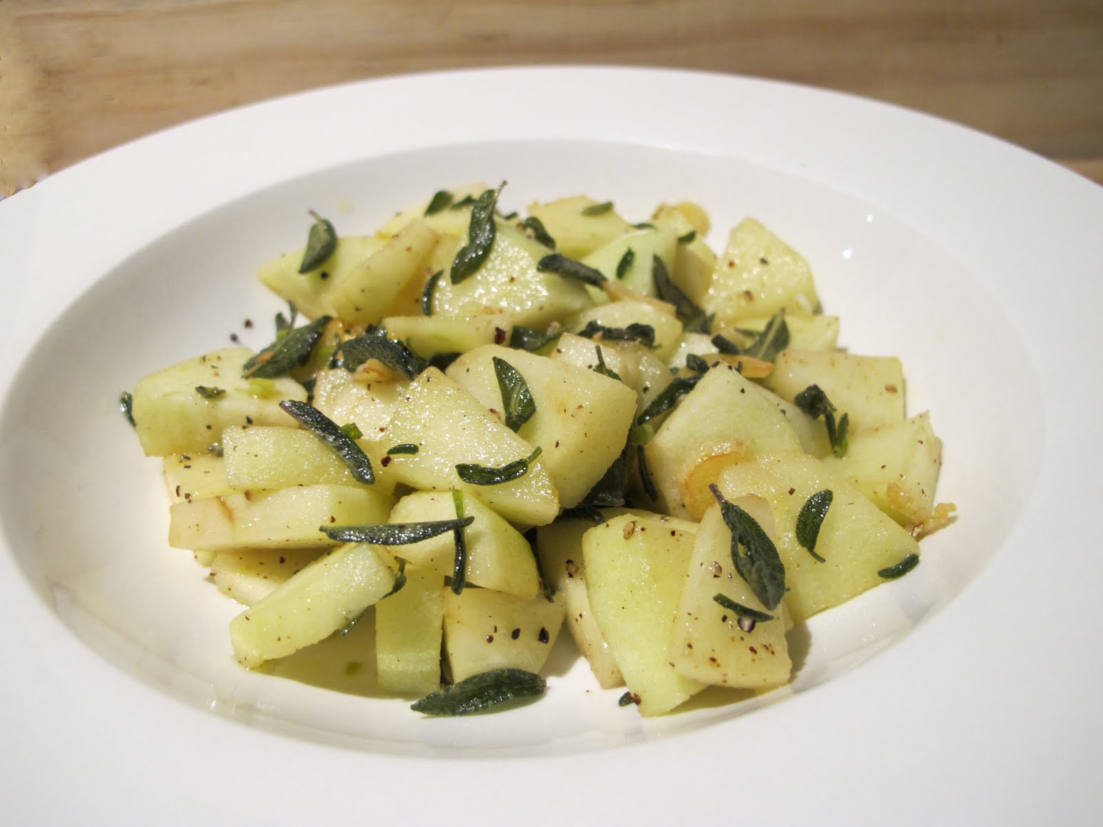 Morsels and Musings: apple, sage & garlic sauté