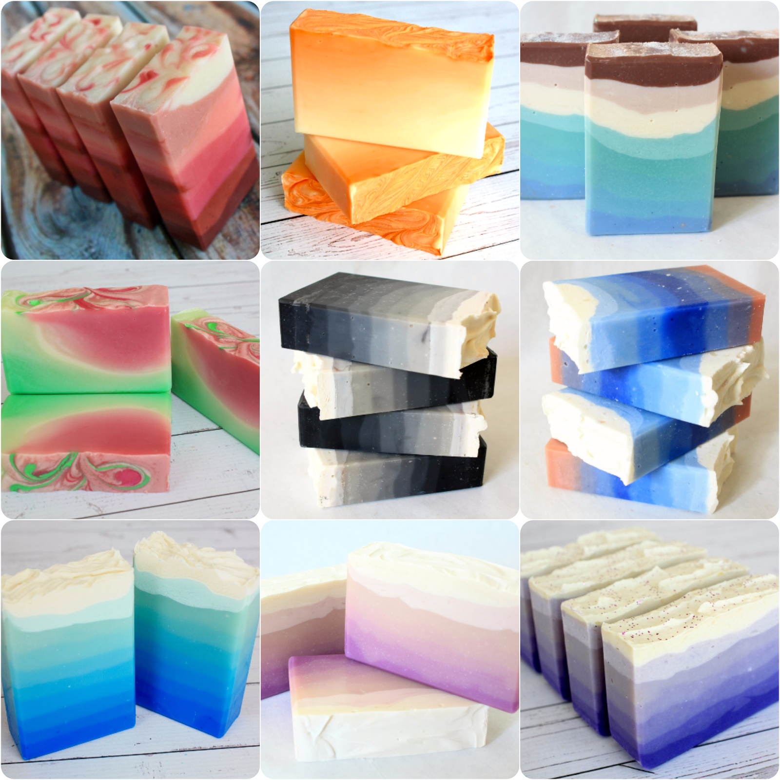 Sweet n Charming Soaps: June 2017 Soap Challenge - Ombre
