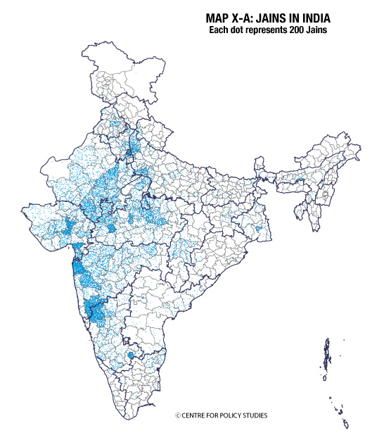 Centre for Policy Studies: Religion Data of Census 2011: X JAINS