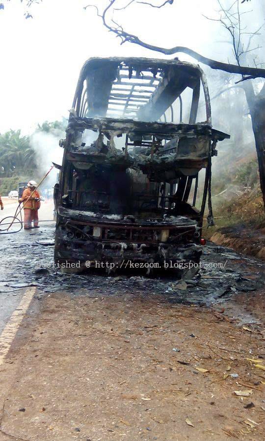 Bas Ekspress 2 Tingkat Transnasional Hangus Terbakar - Berita Terkini