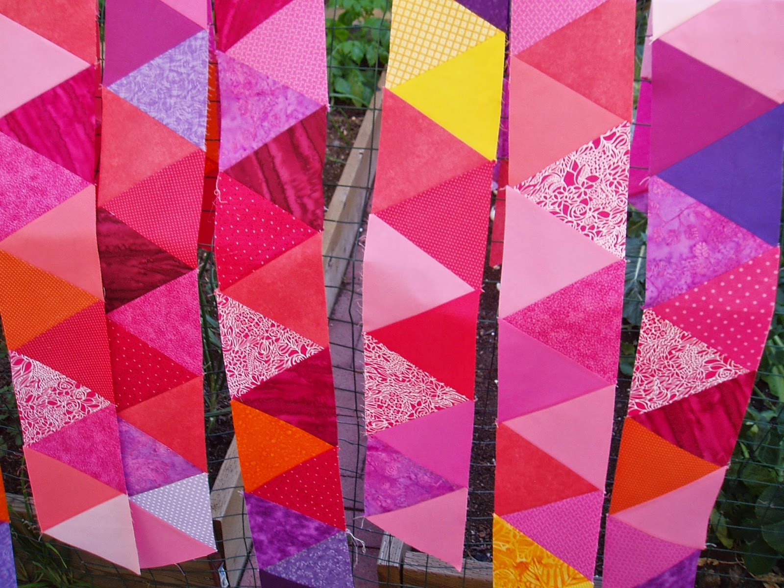 Sunshine in the Attic: Triangle Quilt Strip Parade! for the Triangle ...