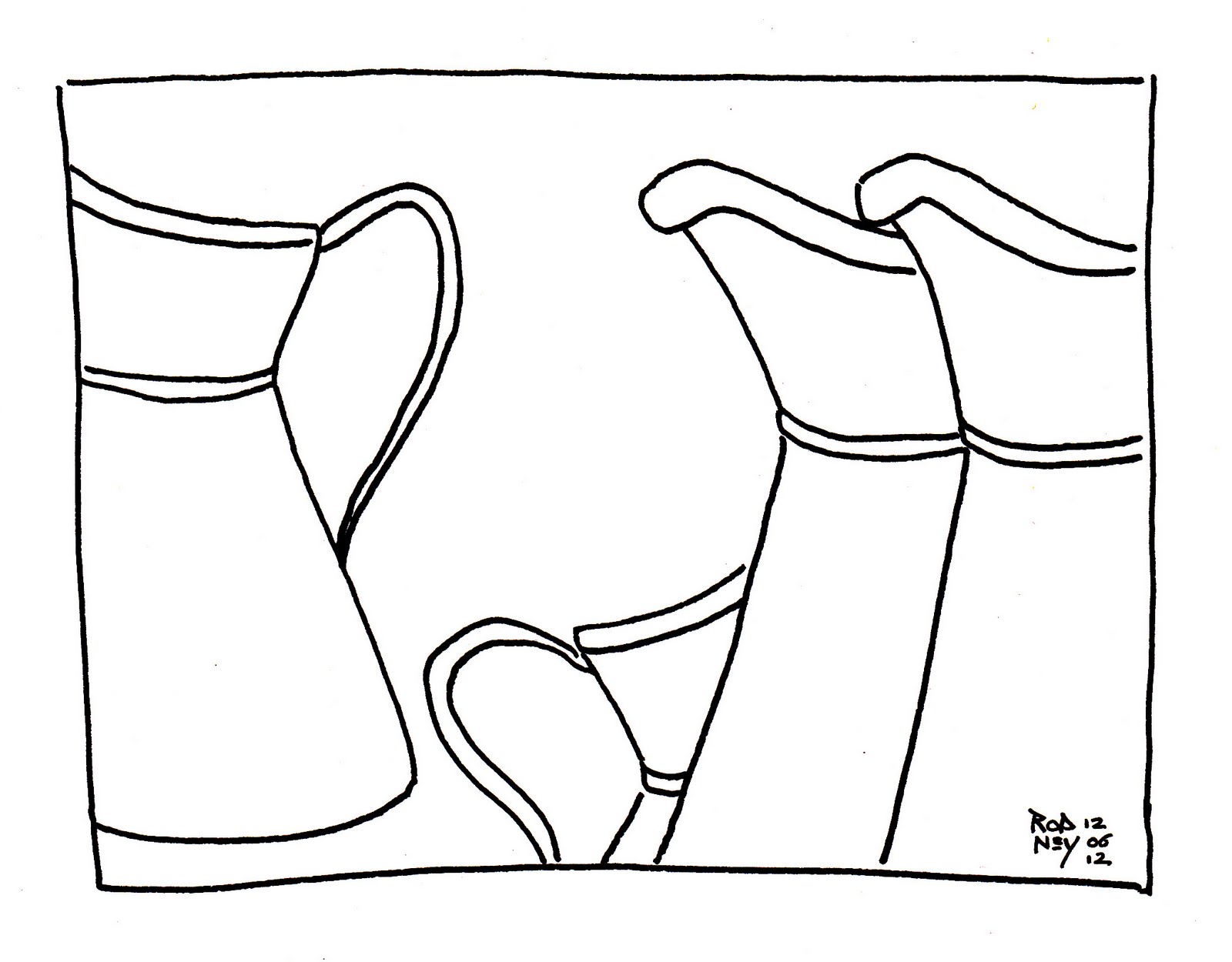 rodney van den beemd: Still life with Jugs - Jugs with Attitude