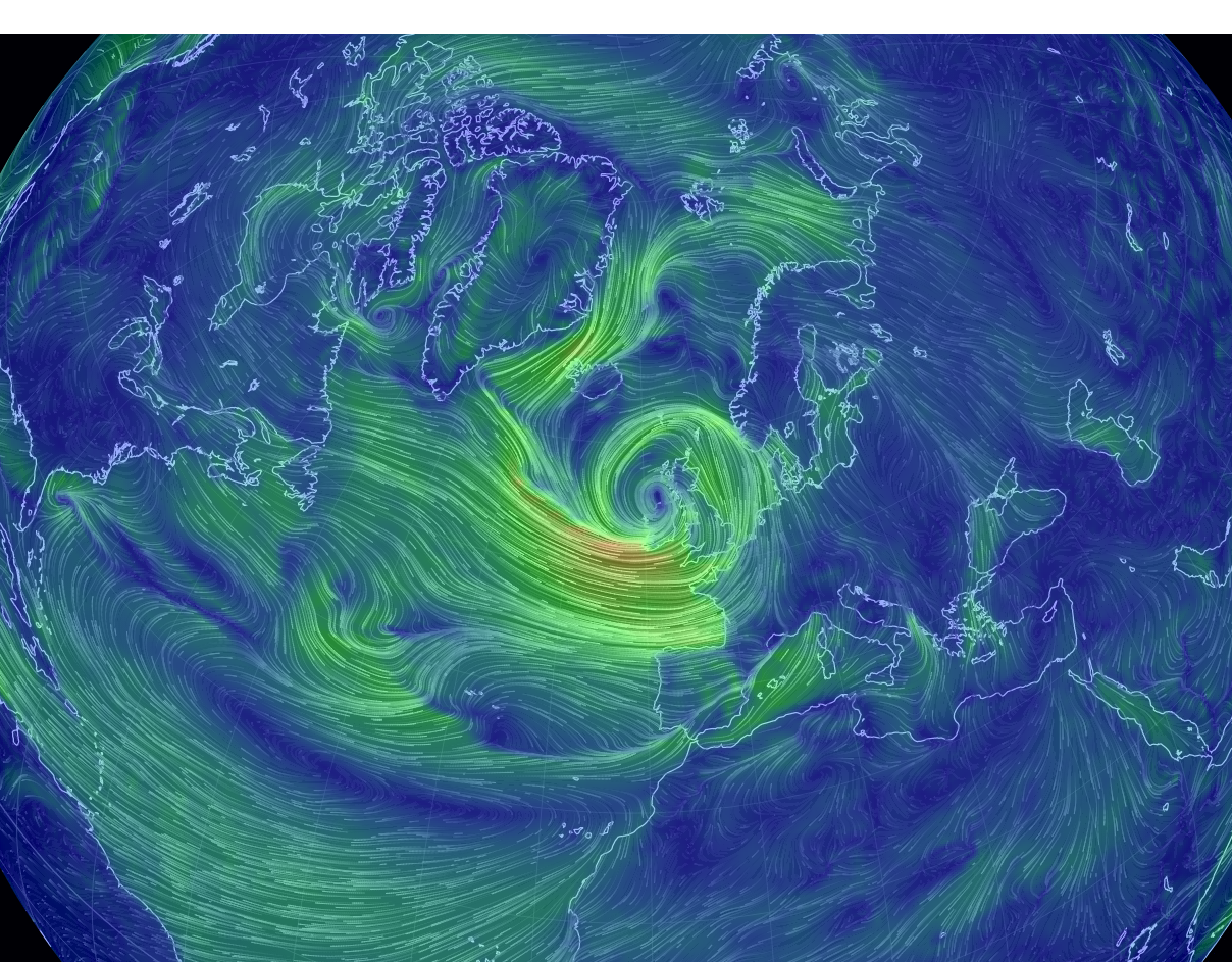 Wind Map Of The Earth - United States Map