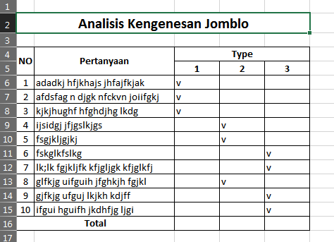 Cara Menghitung Hasil Analisis Tabel Secara Otomatis - Kelar Nugas