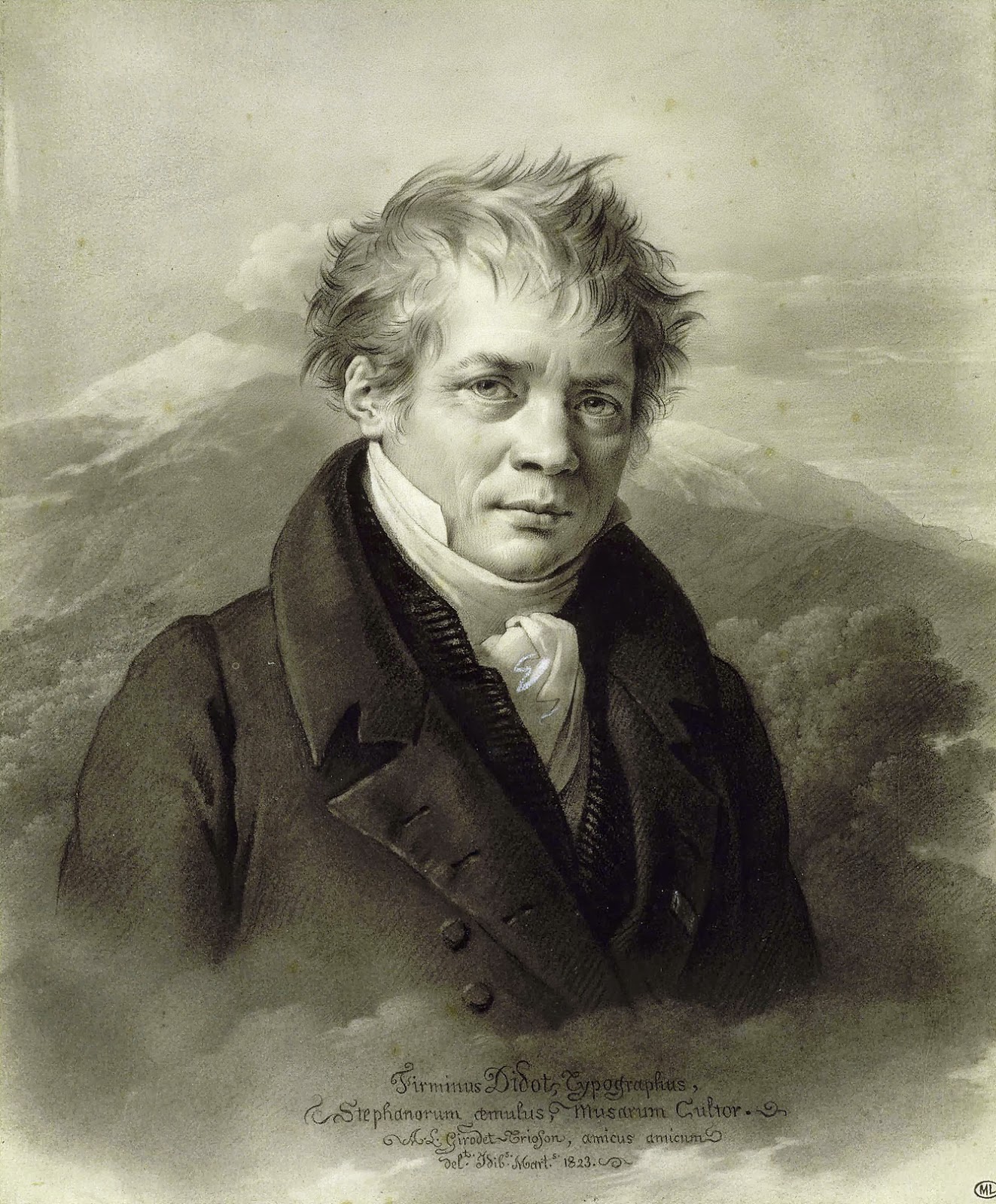 Peinture Française du 19ème Siècle: Portrait of Firmin Didot (1823)