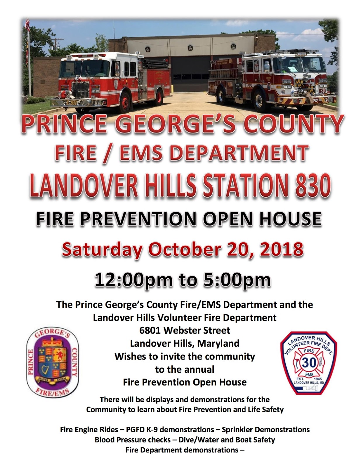 PGFD Fire Prevention Open Houses