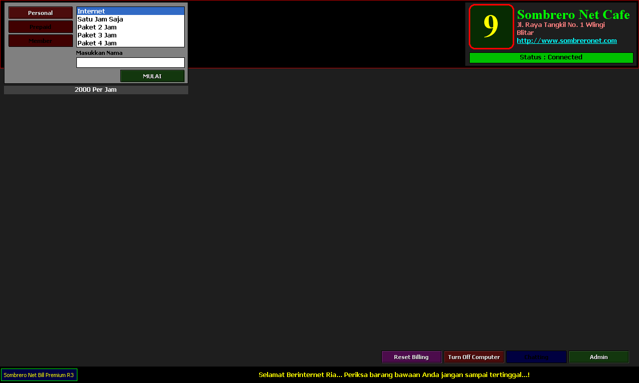 Billing Gratis, Billing Warnet, Billing Warnet Gratis